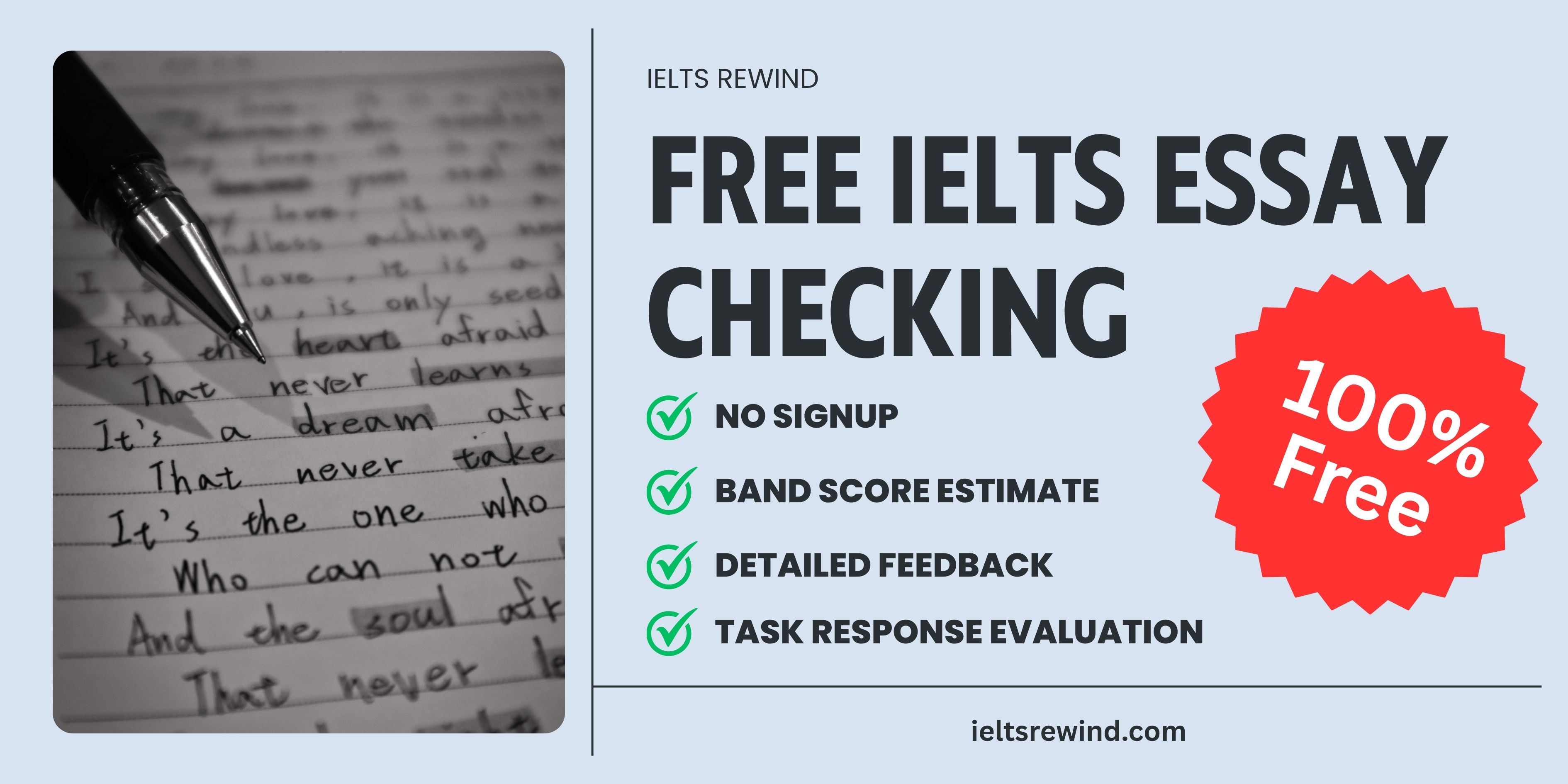 Free IELTS Essay Checker - AI-Powered Writing Analysis Tool | IELTS Rewind